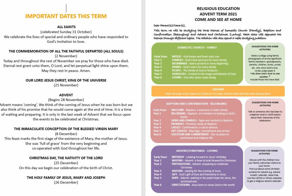 Religious Education - Saint Augustine Webster Catholic Voluntary Academy